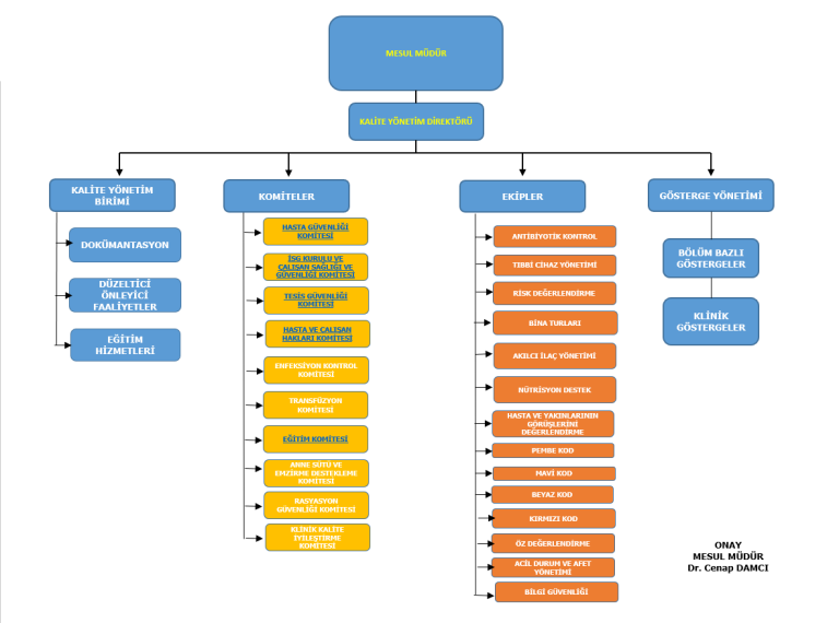 Quality Organization Chart – Özel Giresun Ada Hastanesi